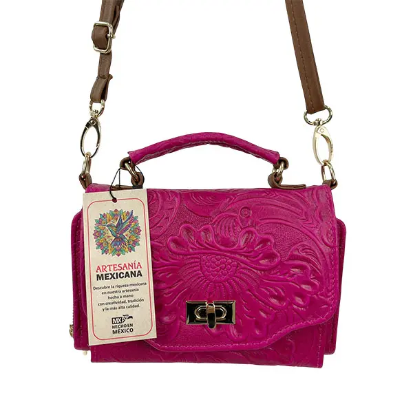 CARTERON CLOE PIEL FLORES FIUSHA | bolsasdeleonguanajuato